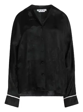 OFF-WHITE™ Satin Jacquard Shirt - Black