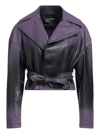 ANTONELLA RIZZA Coated Blazer With Belt - Purple
