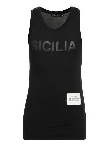 Dolce & Gabbana Tank Top Size Cotton - Black