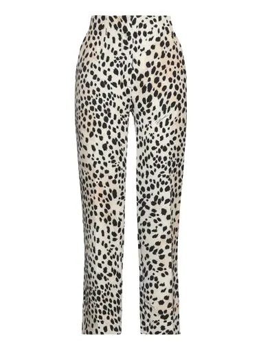 Just Cavalli Straight Leg Leopard Print Pants - Beige