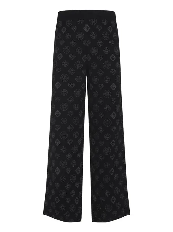 Casablanca Jacquard Trousers - Black