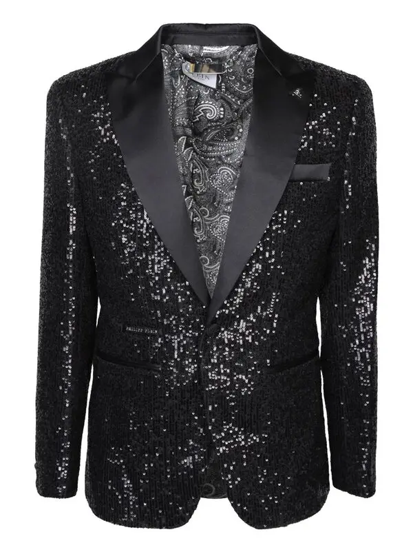 Philipp Plein Lord Fit Single-breasted Blazer - Black