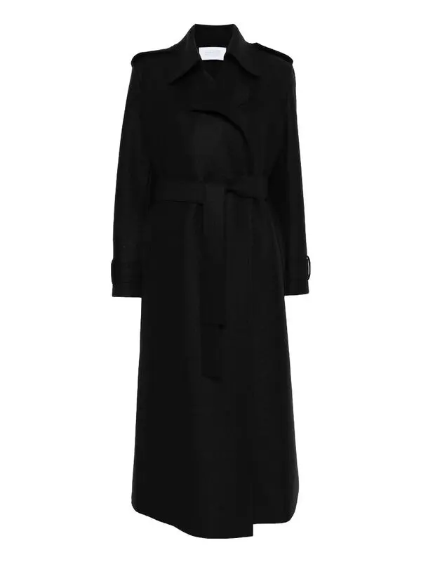 Harris Wharf London Felted Virgin Wool Coat - Black