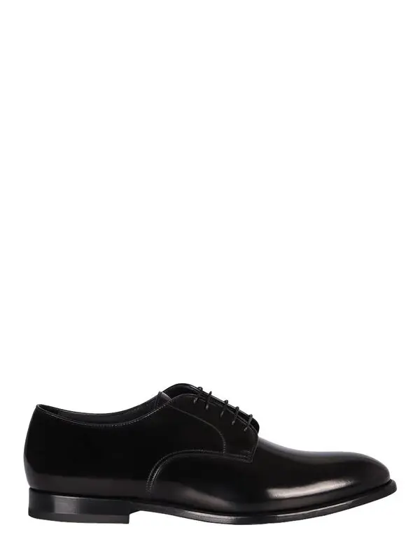 DOUCAL'S Leather Lace-up Shoes - Black