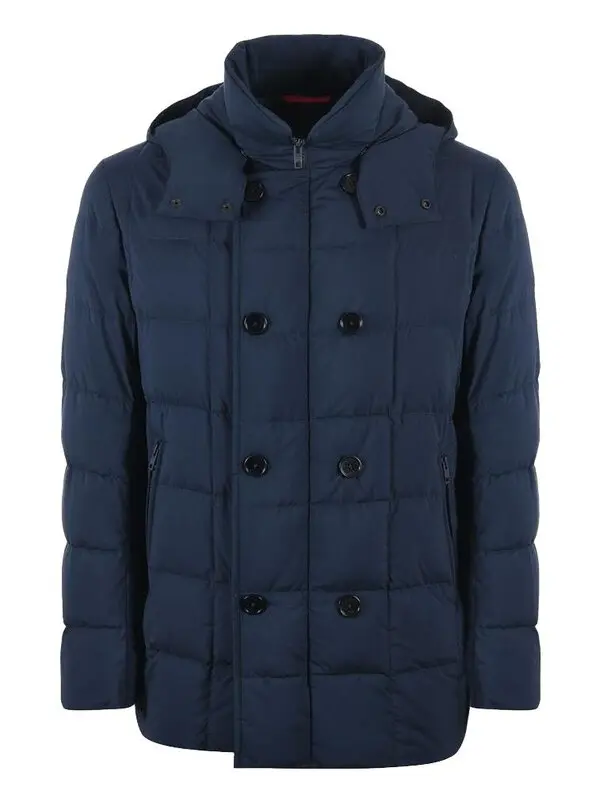 FAY Quilted Nylon Down Jacket - Blue