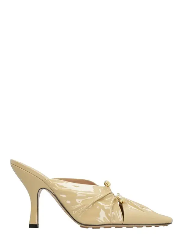 Bottega Veneta Bunnie Leather Mules - Beige