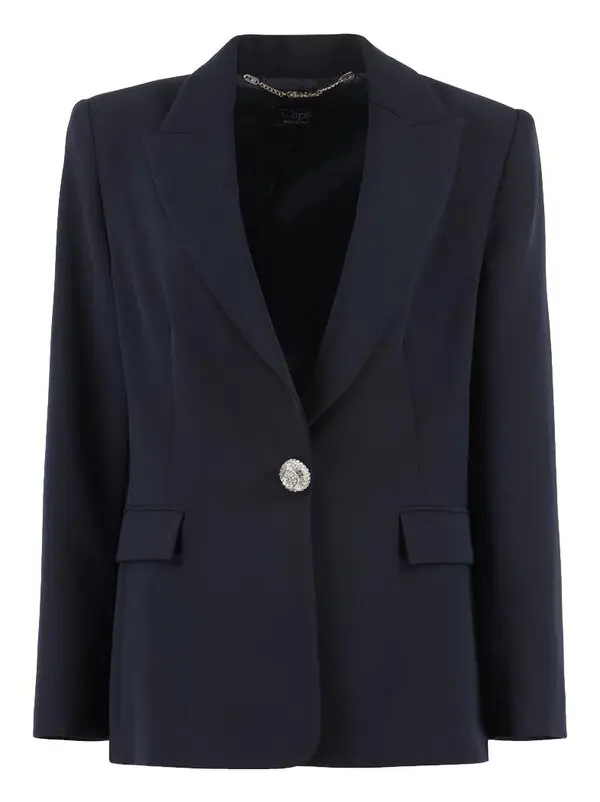 CLIPS Crepe Blazer - Blue
