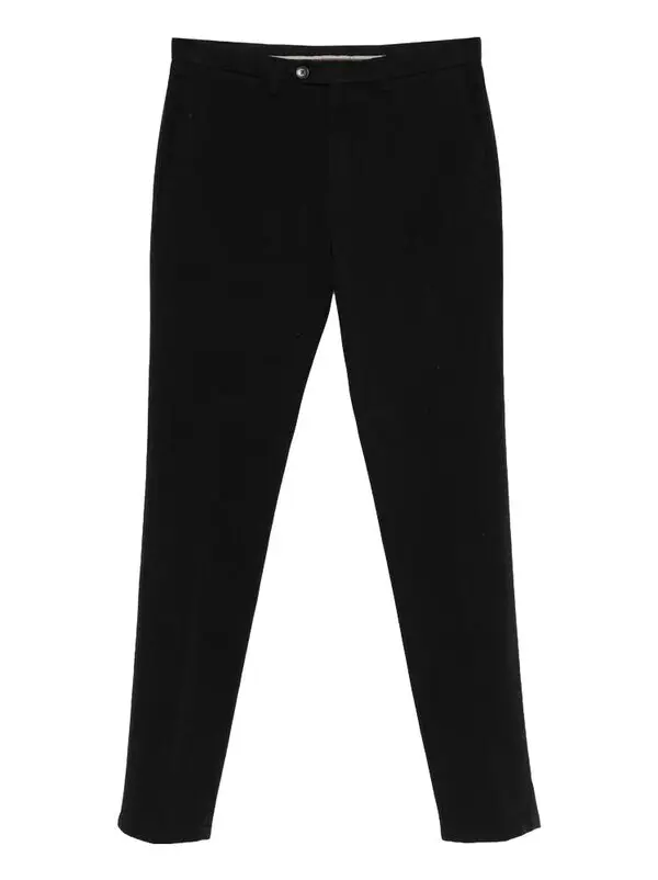 Canali Straight Leg Trousers - Black