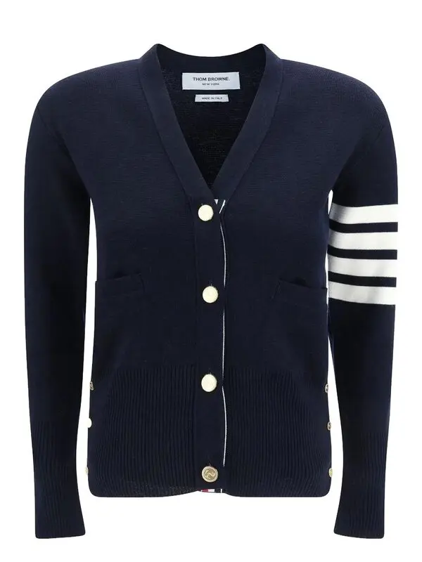 Thom Browne 4-bar Stripe Cardigan - Blue