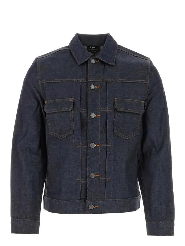 A.p.c. Cotton Denim Outerwear - Blue