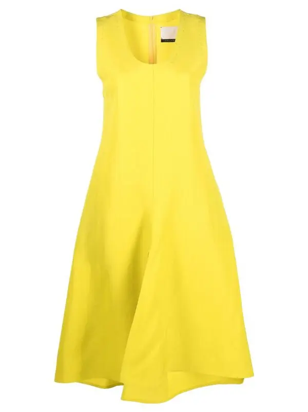 CALCATERRA Sleeveless Mid-length Dress - Yellow