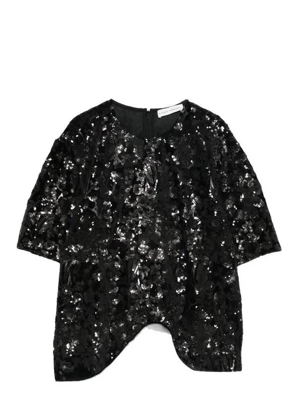 NICCOLO PASQUALETTI Sequin Embellished Top - Black
