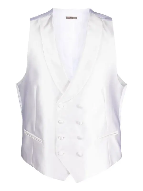 LADY ANNE Double-breasted Vest - White