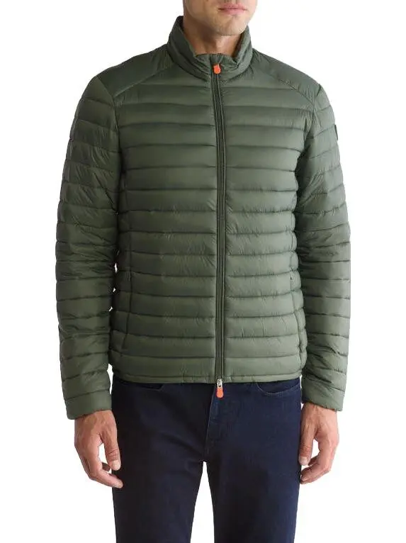 SAVE THE DUCK Alexander Quilted Puffer Jacket - Dusty Olive