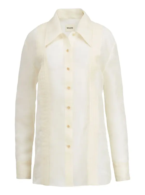 Khaite The Nori Silk Shirt - Neutrals