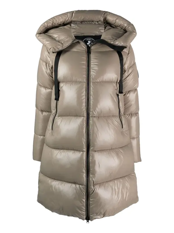 SAVE THE DUCK Isabel Hooded Puffer Coat - Grey
