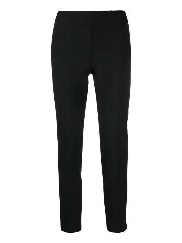 Peserico Cropped Slim-fit Trousers - Black