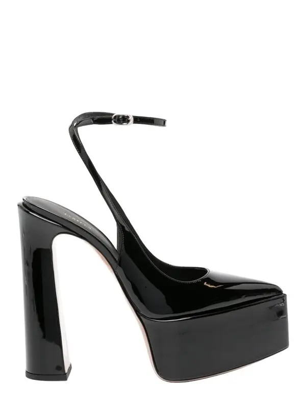 LE SILLA Nina 165mm Patent-finish Leather Pumps - Black