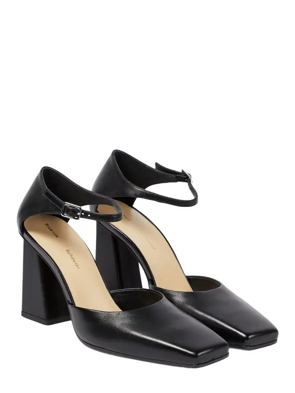 Proenza Schouler Quad Leather Pumps - Black