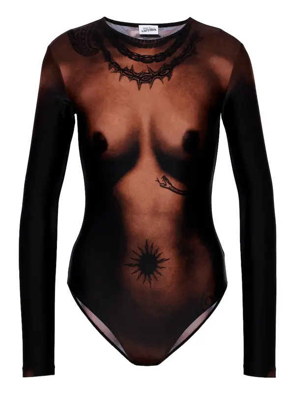 Jean Paul Gaultier Tattoo Trompe-l'œil Bodysuit - Multicoloured