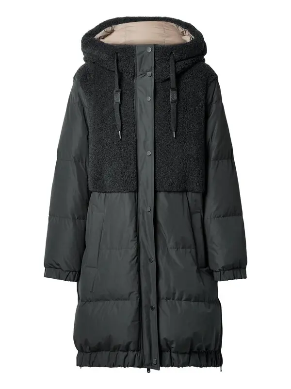Brunello Cucinelli Hooded Quilted Shell Coat - Blue