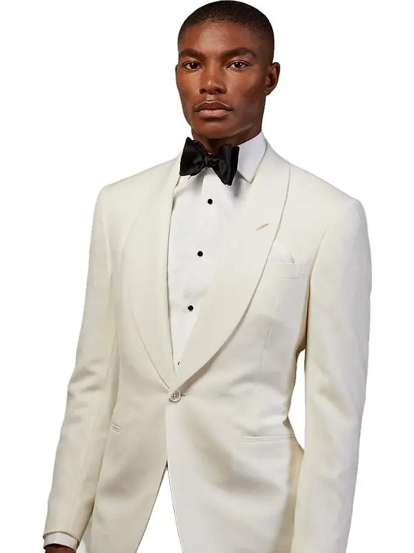 Ralph Lauren Gregory Hand-tailored Wool Dinner Jacket - Cream