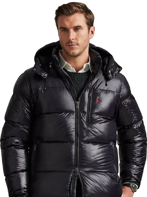 Ralph Lauren Glossed Down Jacket - Polo Black Glossy