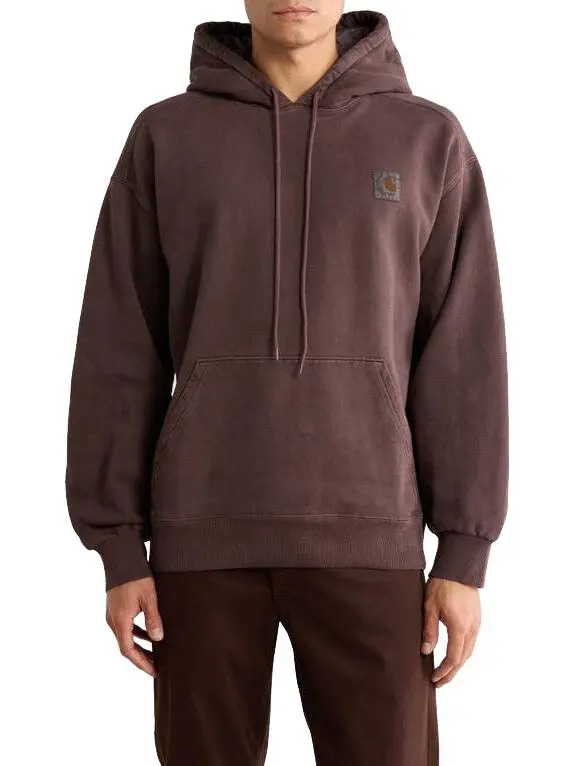 Carhartt Work In Progress Vista Logo Patch Hoodie - Palisander Garment Dyed