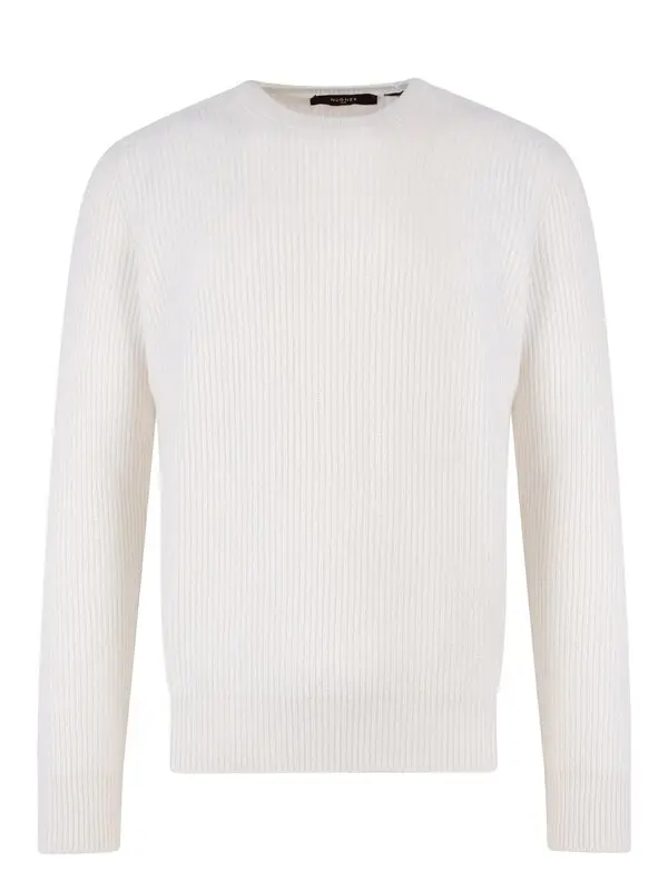 NUGNES 1920 Ribbed Cashmere Sweater - White