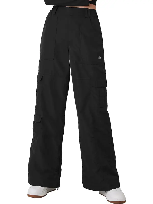 Alo Yoga High-waist Ski-moto Puffer Pants - Black