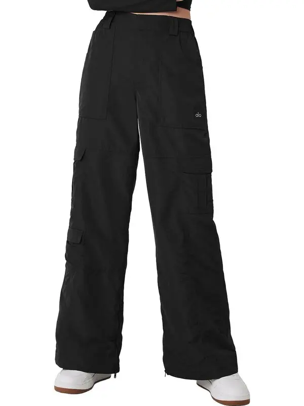 Alo Yoga High-waist Ski-moto Puffer Pants - Black