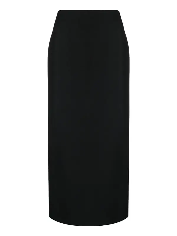 Valentino Garavani Rear-slit Midi Skirt - Black