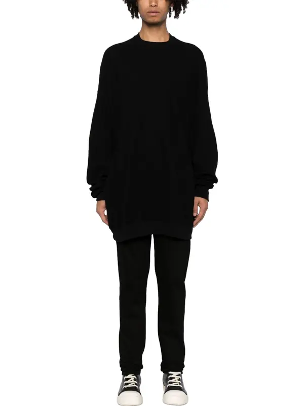 Rick Owens Crew-neck Cotton Sweatshirt - Black