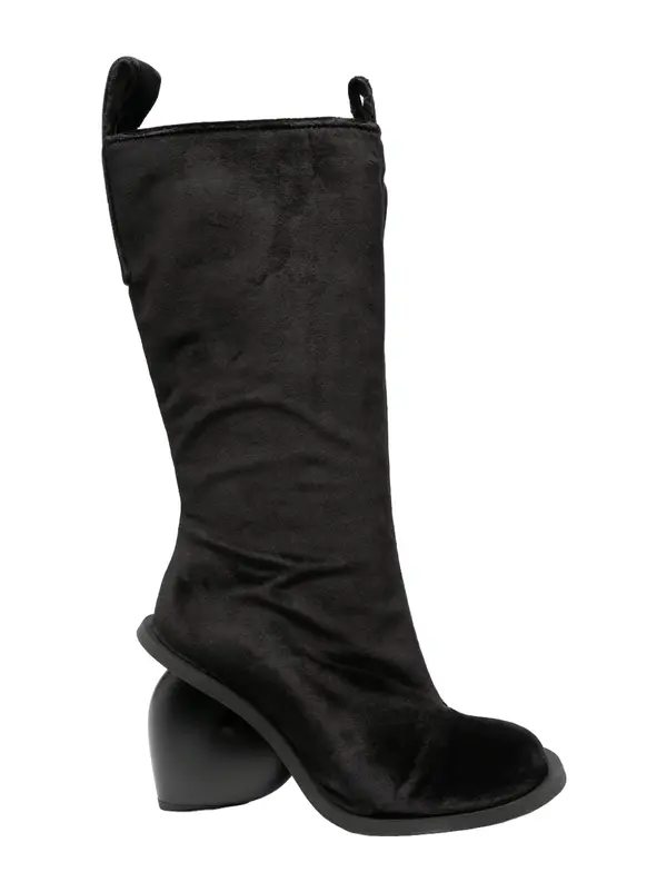 YUME YUME Love 115mm Velvet Boots - Black