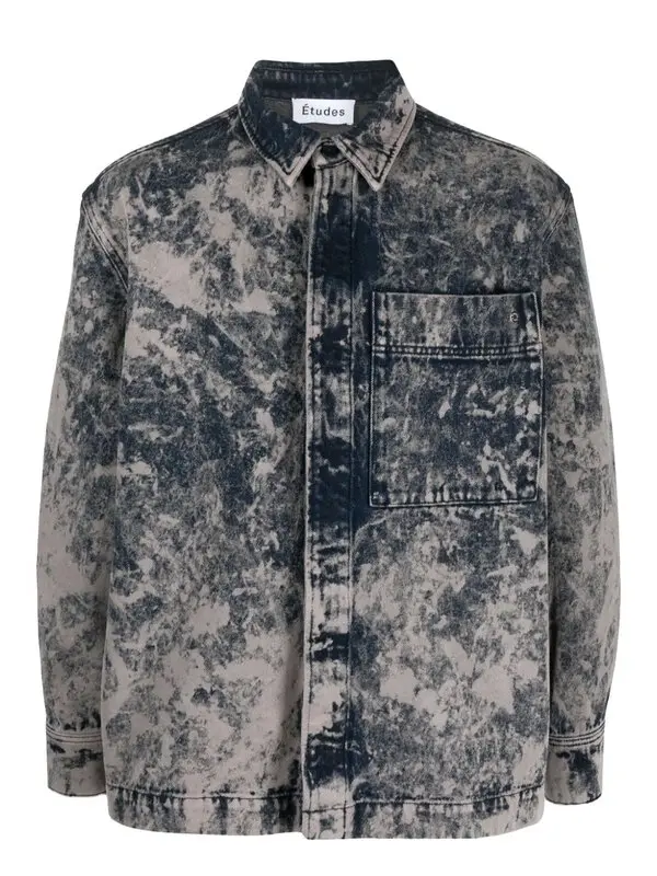 Études Studio Organic Cotton Denim Shirt - Grey