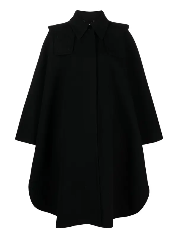 Chloé Wool-blend Hooded Cape - Black