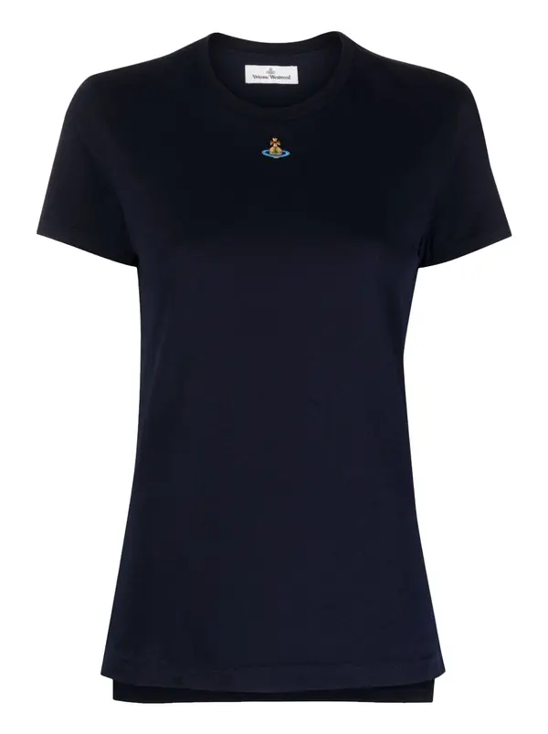VIVIENNE WESTWOOD Orb-embroidered T-shirt - Blue