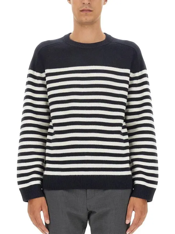 Theory Striped Wool-cashmere Shirt - Multicolour
