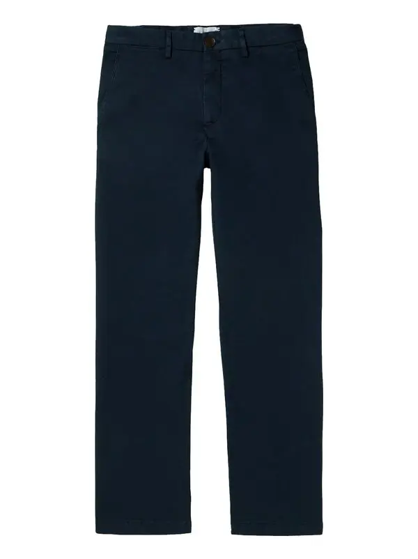 Mr P. Samuel Straight-leg Cotton-blend Twill Chinos - Blue