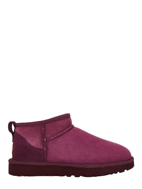 UGG Classic Ultra Mini Ankle Boots - Burnt Magenta