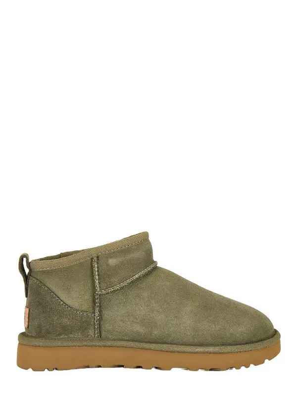 UGG Classic Ultra Mini Ankle Boots - Moss Green & Amphora