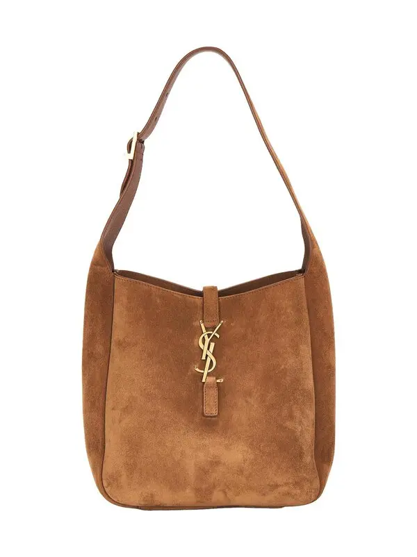 Saint Laurent Small Le 5 A 7 Hobo Bag - Brown Caramel