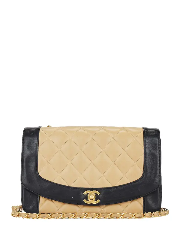Chanel Lambskin Diana Flap Bag - Beige
