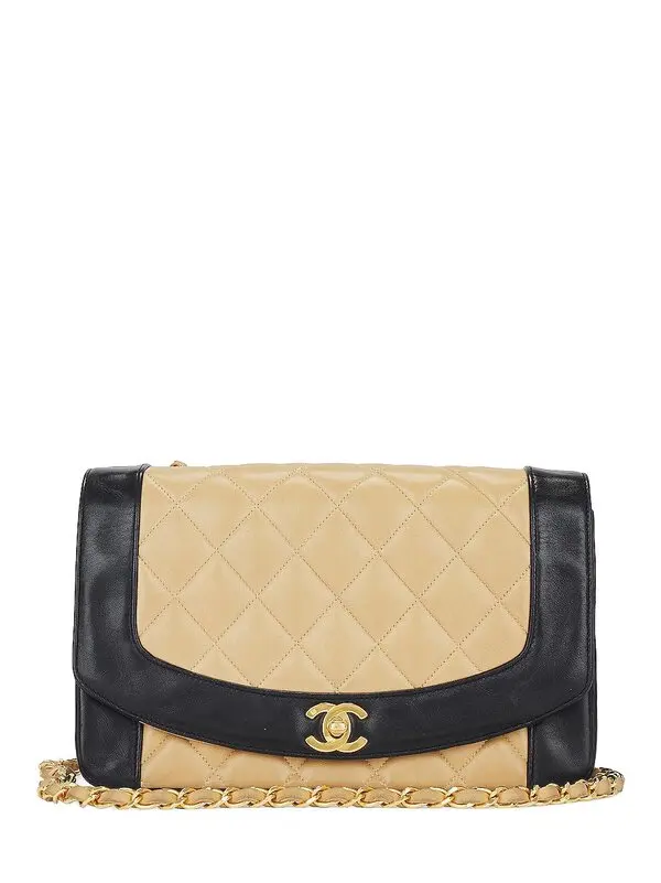 Chanel Lambskin Diana Flap Bag - Beige