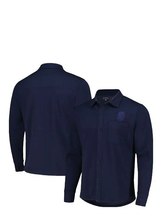 ANTIGUA Nashville Sc Streamer Diamond Button-up Shacket - Navy