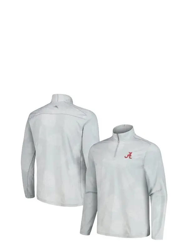 Tommy Bahama Alabama Crimson Tide Delray Frond Half-zip Jacket - Gray