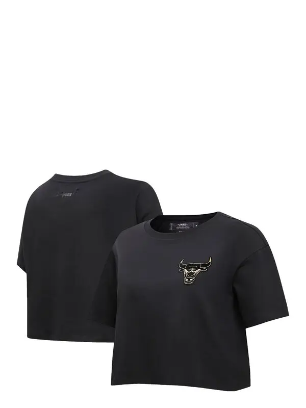 PRO STANDARD Chicago Bulls Holiday Glam Boxy T-shirt - Black