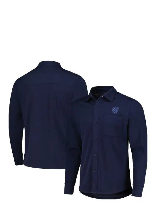 ANTIGUA St. Louis City Sc Streamer Diamond Button-up Shacket - Navy