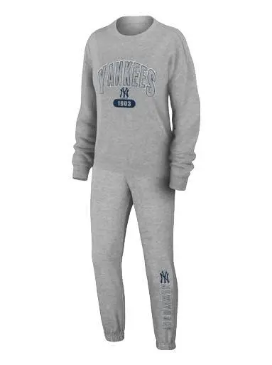 WEAR BY ERIN ANDREWS New York Yankees Knitted Lounge Set - Gray