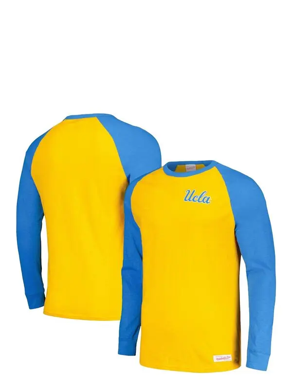 Mitchell & Ness Ucla Bruins Legendary Slub Raglan Long Sleeve T-shirt - Blue